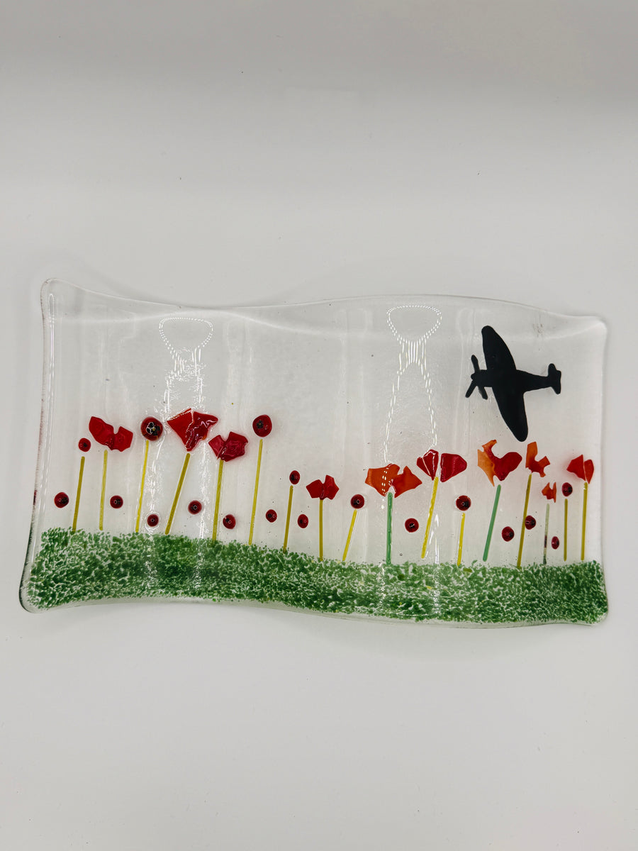 Self standing Spitfire Remembrance Glass – Ally Glass