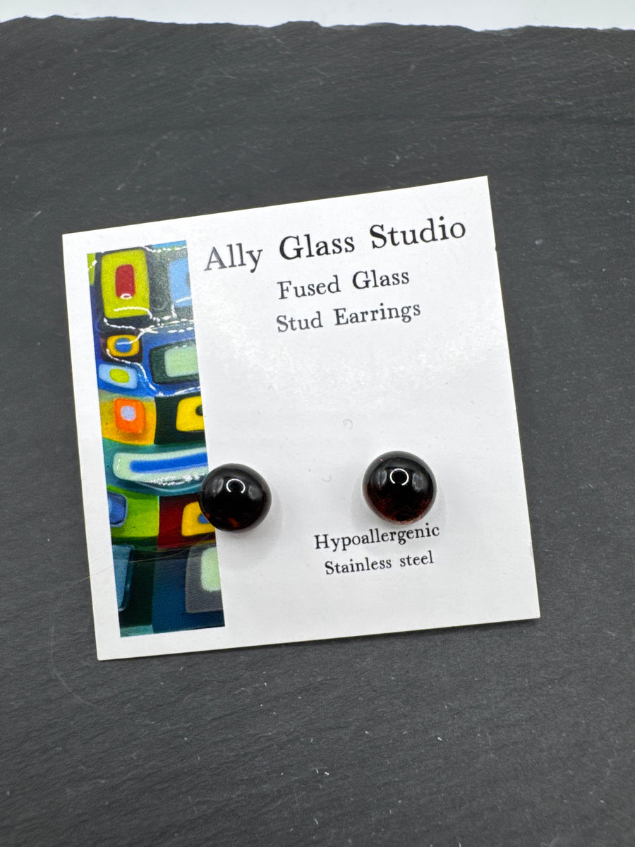 Fused Glass Stud Earrings – Ally Glass